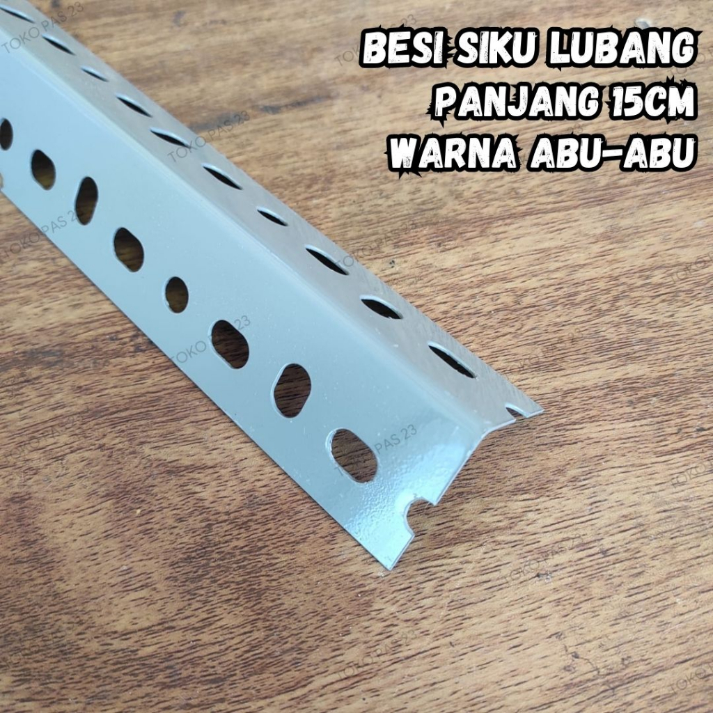 Jual Besi Siku Lubang Tebal 1.2mm Panjang 20 / 15 / 10 cm Warna Abu-abu ...