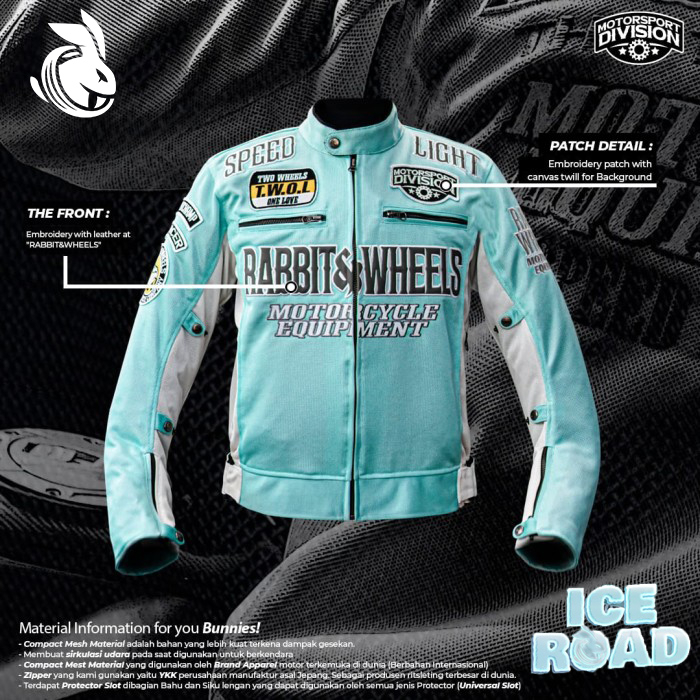 Jual Jaket Motor Rabbit And Wheels Ice Road (Include Protector ...