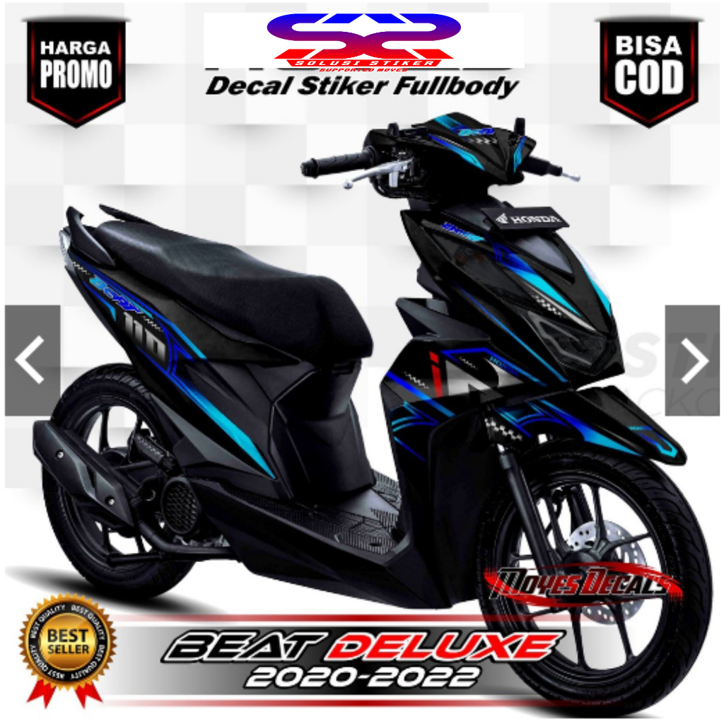 Jual (COD) Stiker Decal Beat Deluxe Desaind Biru Fullbody Decal Beat ...