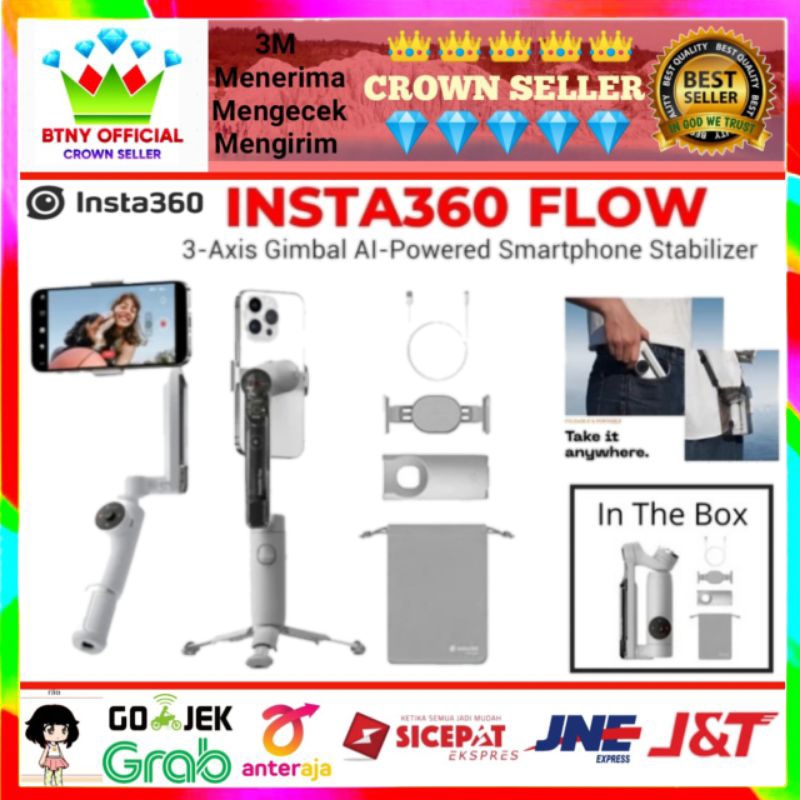 Jual INSTA 360 Flow Al Auto Tracking Gimbal Stabilizer Insta360 flow Gimbal | Shopee Indonesia