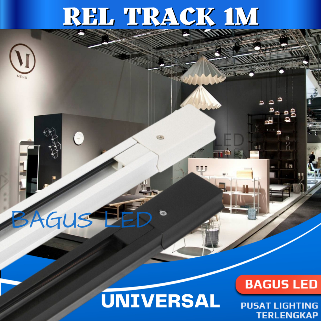 Jual Rel Track 1M Rel Lampu Sorot Rail Tracklight Universal | Shopee ...