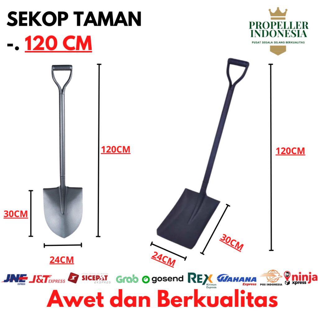 Jual Sekop Taman Tanah Skop Kebun Lancip Lurus Baja | Shopee Indonesia