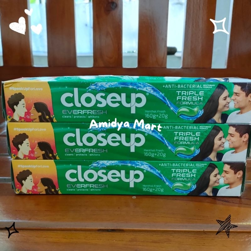 Jual Close Up Anti-bacterial Mentol Fresh 160g + 20g, 160+30g (dalam kemasan) | Shopee Indonesia