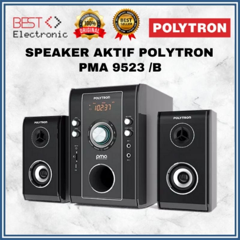 Jual SPEAKER AKTIF POLYTRON PMA 9523 PMA9523 PMA-9523-B BLUETOOTH ...