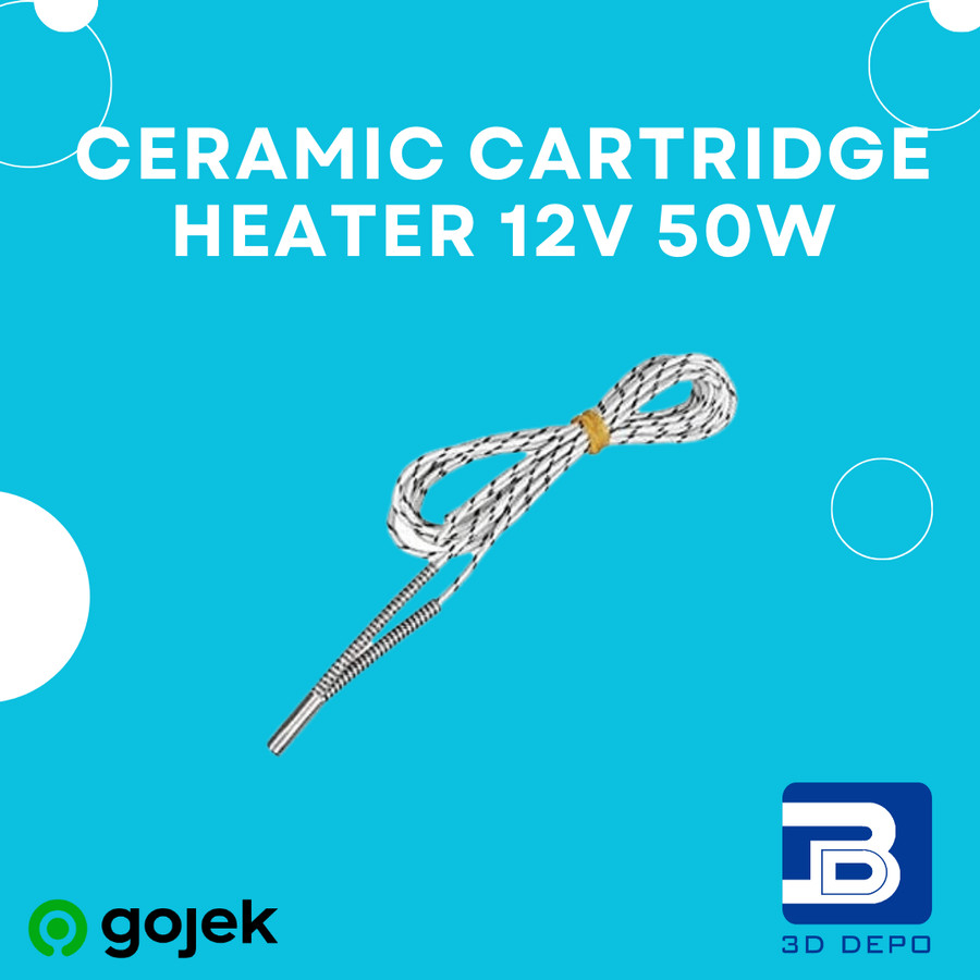 Jual 3D Printer Ceramic Cartridge Heater 50W | Shopee Indonesia