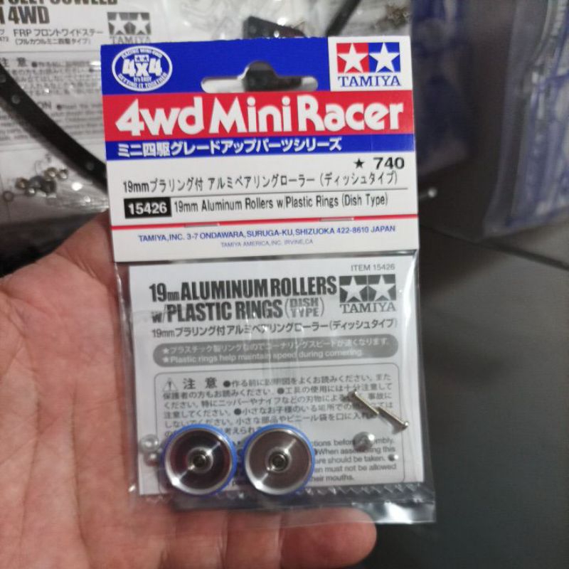 Jual Tamiya 15426 19mm aluminum rollers w/plastic ring disc tyoe ...