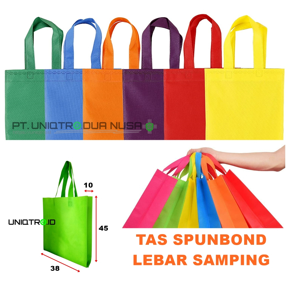 Jual Tas Spunbond JUMBO, 38x45x10 Tas Belanja Ekonomis 1 lusin Isi 12 ...