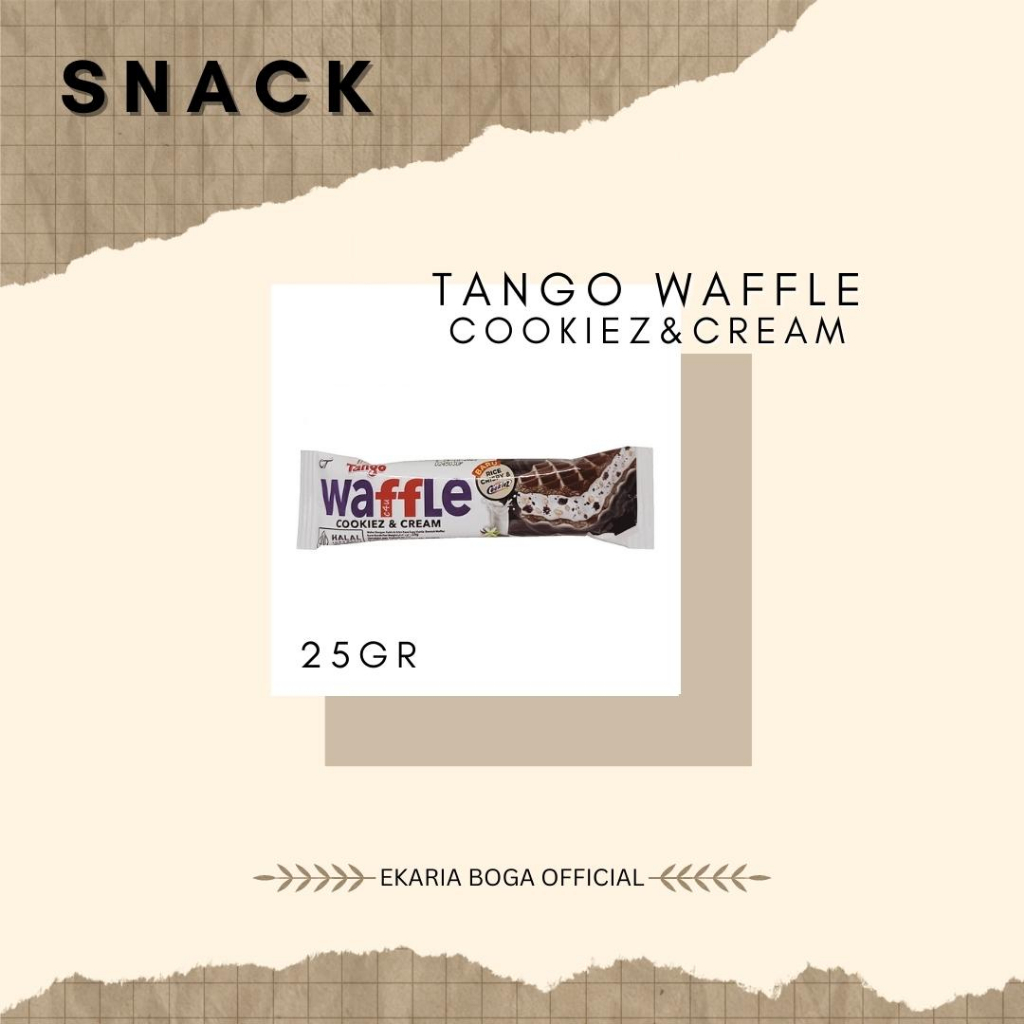 Jual SNACK | BISKUIT | WAFER | TANGO | TANGO WAFFLE COOKIEZ & CREAM ...