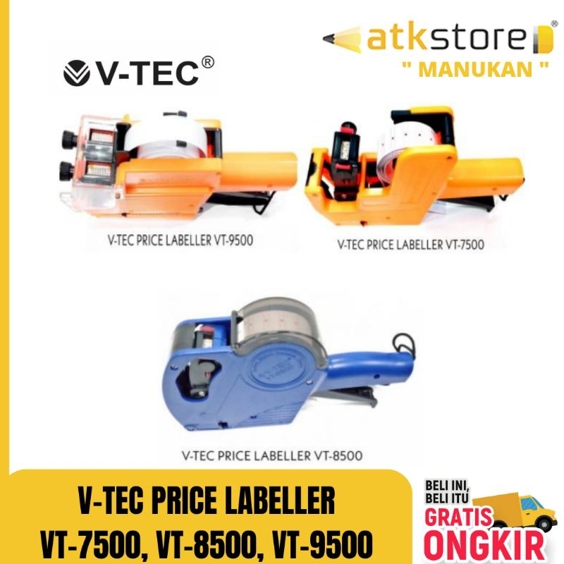 Jual V TEC Alat Label Harga Price Labeller VT-7500 VT-8500 VT-9500 1 2 ...