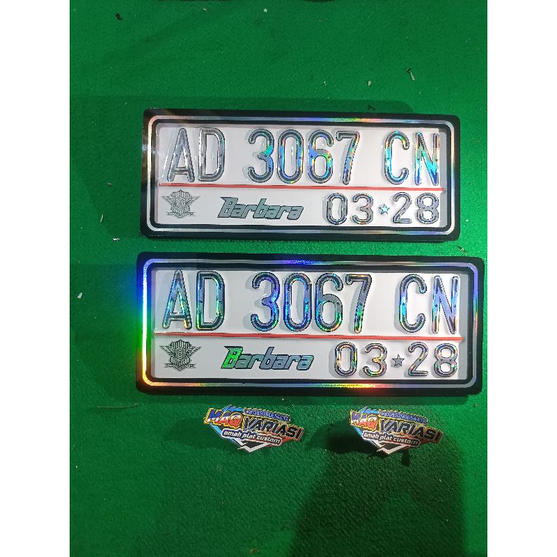 Jual PLAT ACRILIK WARNA PUTIH FULL HOLOGRAM.PLATMOTOR,PLAT VARIASI,PLAT ...