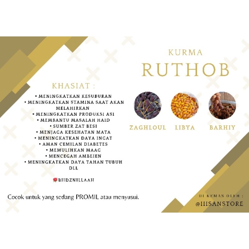 Jual Kurma Ruthob Libya 500gr ruthob barhiy ruthob zaghloul kurma nabi ...