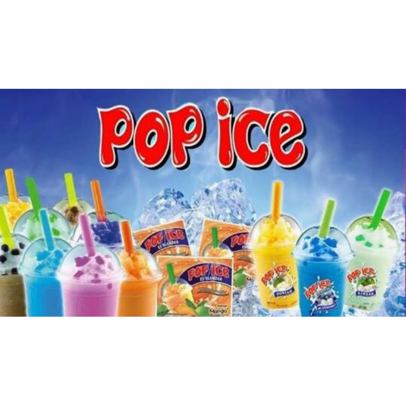 Jual 1 Renceng Pop Ice Minuman Ice Blender Aneka Rasa 25 gram x 10 ...