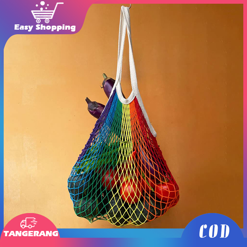 Jual Tas Belanja Jaring Katun Reusable Tas Jaring Net Grocery Bag ...