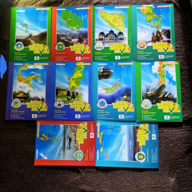 Jual ORIGINAL PETA ATLAS TEMATIK PROVINSI KEPULAUAN RIAU RIAU NAGGROE ACEH DARUSSALAM SULAWESI ...