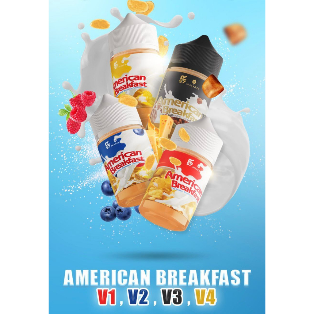 Jual LIQUID AMERICAN BREAKFAST 60ML 3MG 6MG SERIES CEREAL - V1 OAT MILK ...