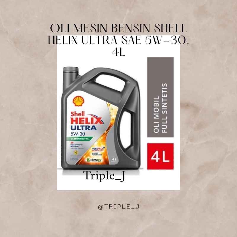 Jual Oli Mesin Bensin Original Shell HELIX ULTRA 5w-30 4Liter Original ...