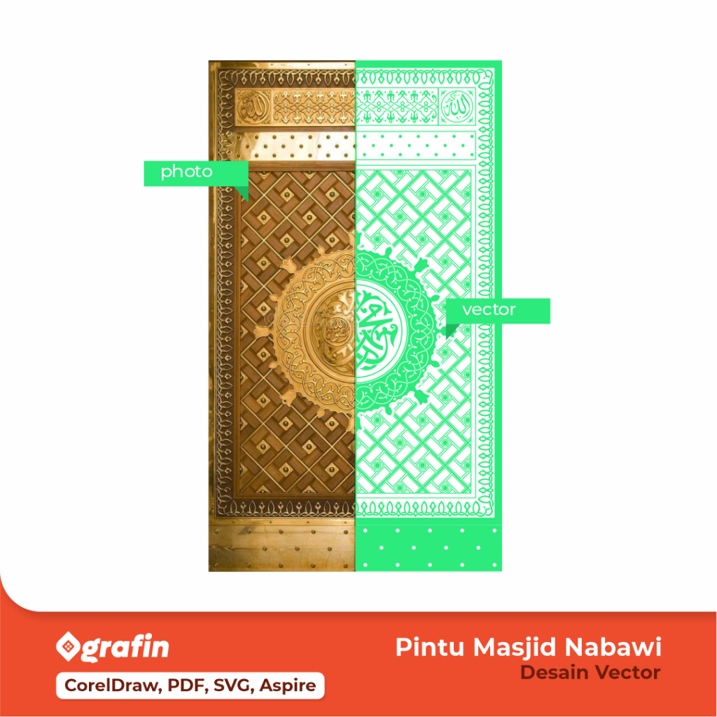 Jual Desain Vector Pintu Masjid Nabawi | Shopee Indonesia