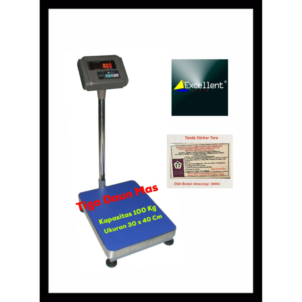 Jual Timbangan Barang digital / Timbangan lantai digital Excellent 100 kg | Shopee Indonesia