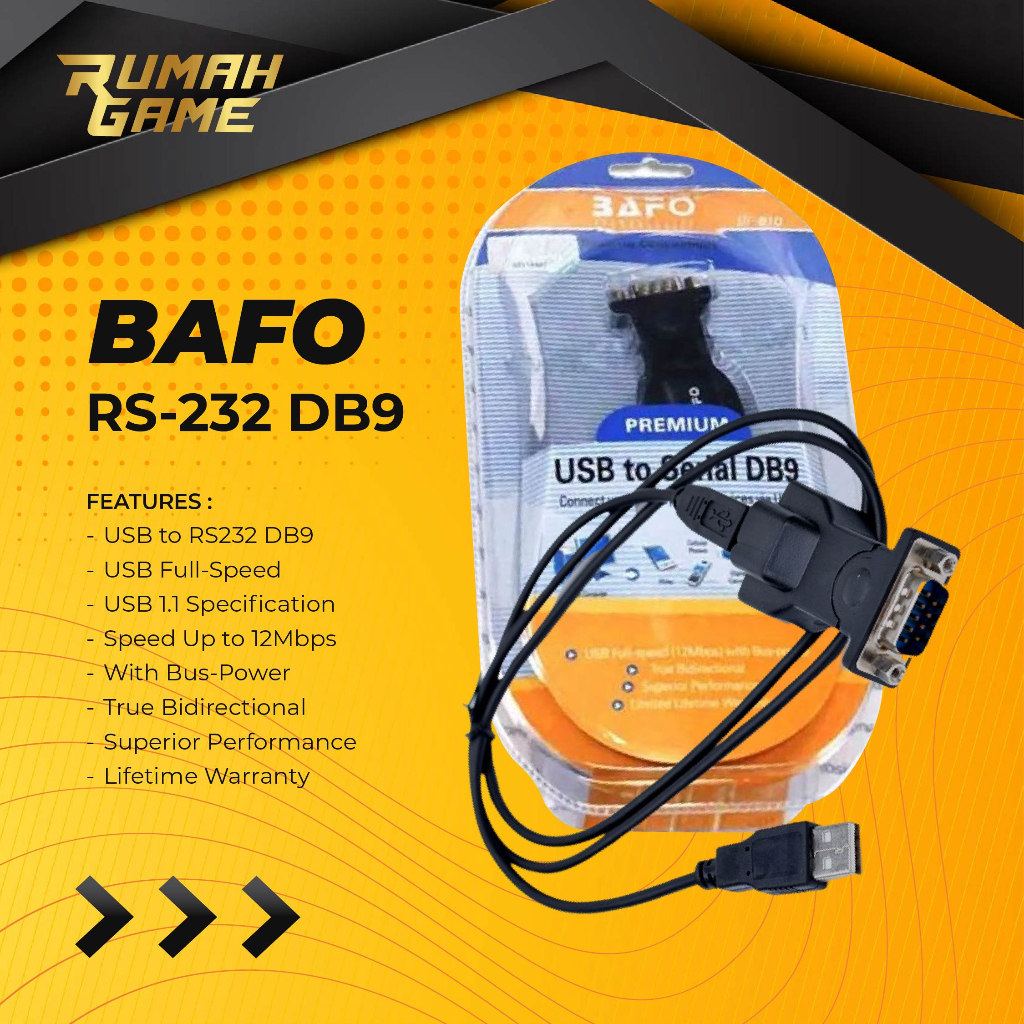 Jual Kabel USB to Serial DB9 RS-232 BAFO BF-810 Premium Quality Original | Shopee Indonesia