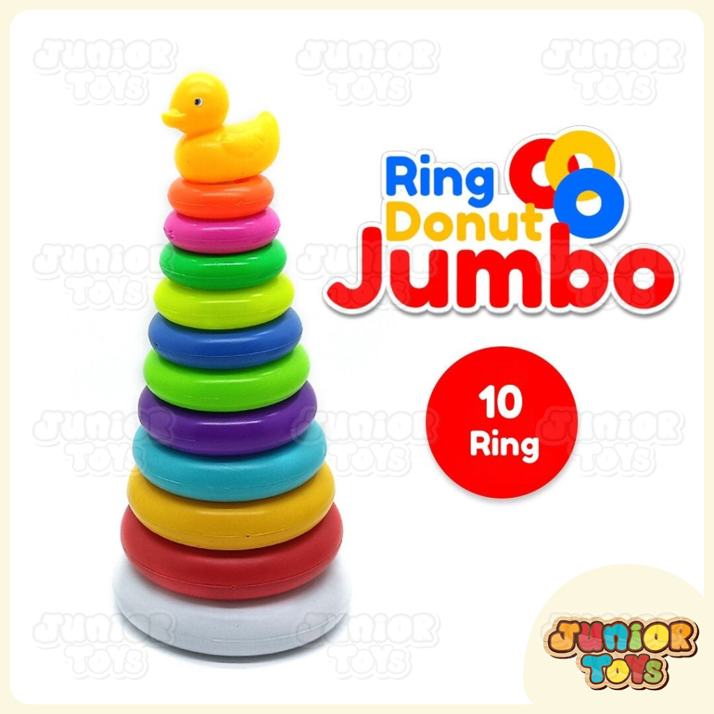 Jual Mainan Donat Susun Jumbo Montessori 1 Tahun Baby Toys Anak Bayi ...