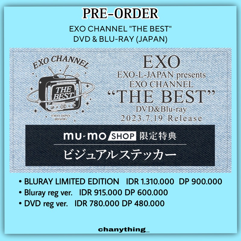 Jual EXO CHANNEL "THE BEST" DVD & BLU-RAY (JAPAN) | Shopee Indonesia