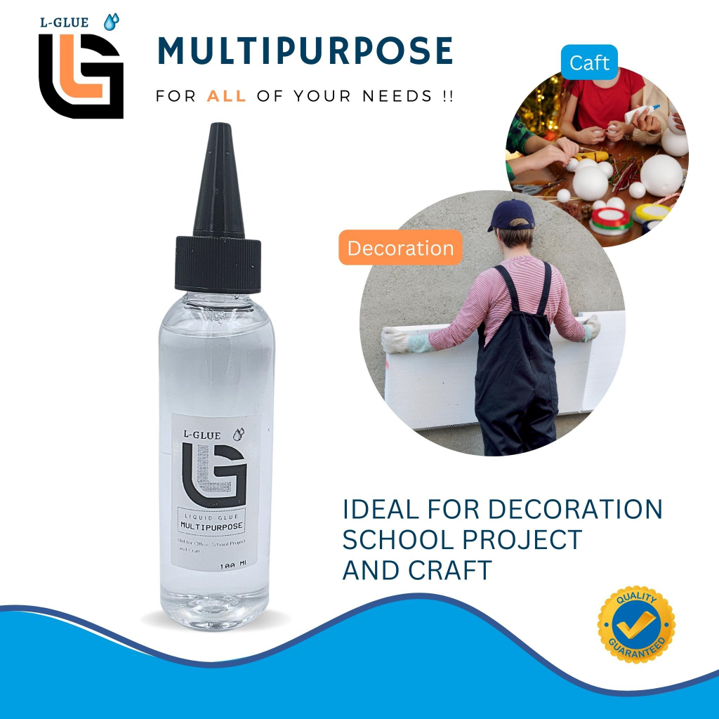 Jual Lem Styrofoam gabus kayu kaca L-GLUE Lem gabus 100 ml Multipurpose ...