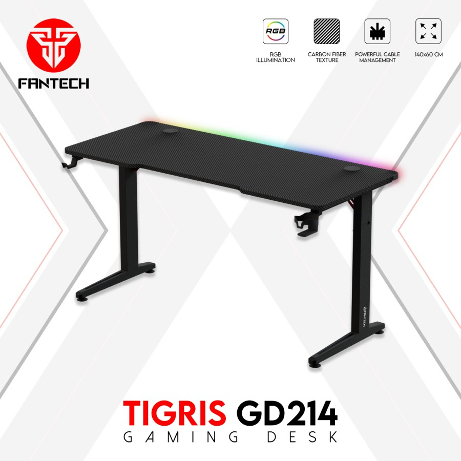 Jual Fantech GD214 / GD-214 Trigis RGB Gaming Desk / Meja Komputer ...