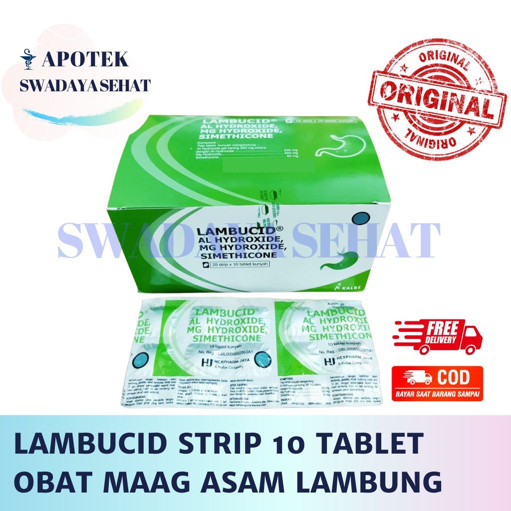 Jual LAMBUCID STRIP 10 TABLET - Obat Asam Lambung Maag Kembung Perut ...