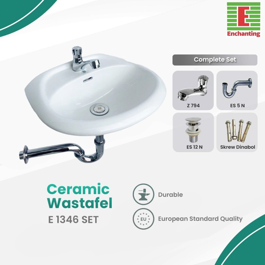Jual WASTAFEL KERAMIK FULL SET E1346 | Shopee Indonesia