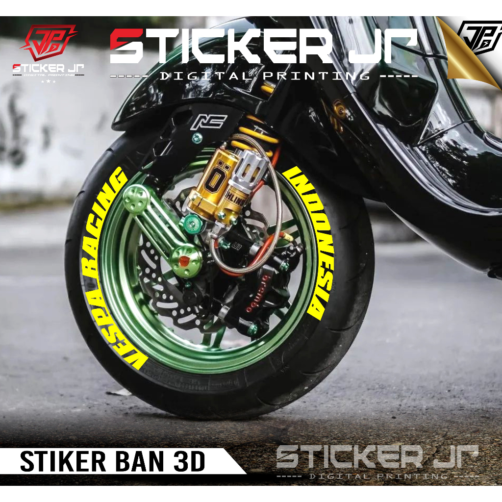 Jual Sticker Ban / Font Ban / Tire Bomb / 3D stiker ban VESPA RACING ...