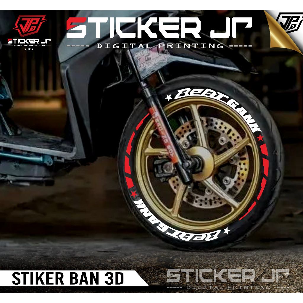 Jual Sticker Ban / Font Ban / Tire Bomb / 3D stiker ban BEAT GANK ...