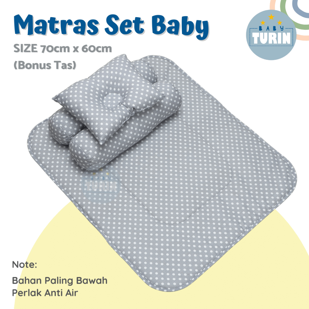 Jual Matras Bayi Waterproof Set Bantal Guling Alas Tidur Bayi | Shopee ...