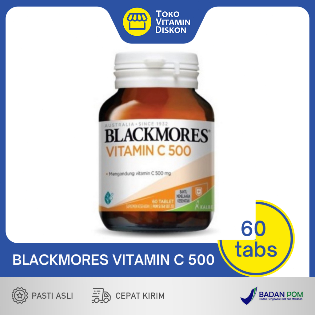 Jual BLACKMORES BIO C 500MG BPOM KALBE - 60 TAB Vitamin c daya tahan ...
