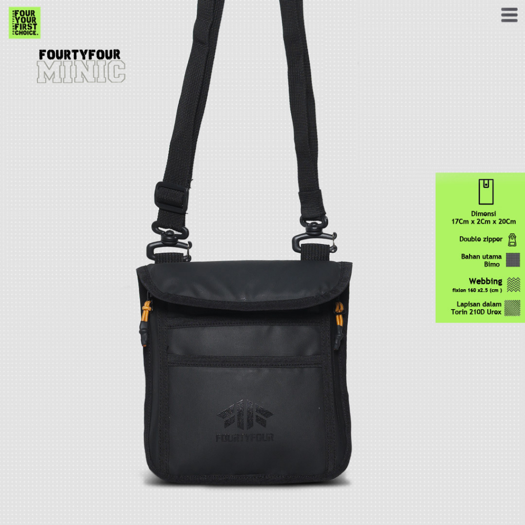 Jual Tas Slingbag Pria MINIC Fourtyfour x Zigzag - Tas Sleempang ...
