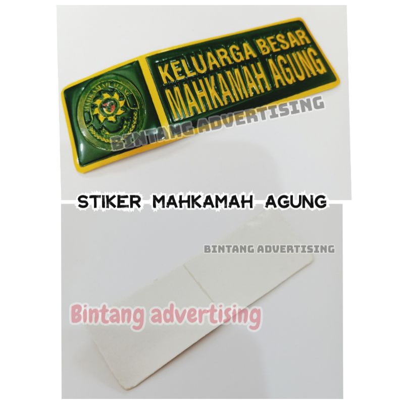 Jual Stiker Sticker Tempelan Stiker Plat Mahkamah Agung Bahan Vnyl ...