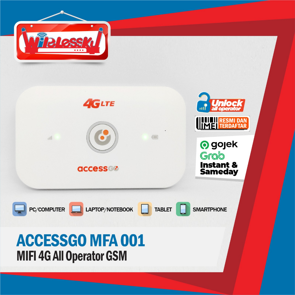 Jual AccessGo MIFI 4G All Operator GSM White MFA001 | Shopee Indonesia