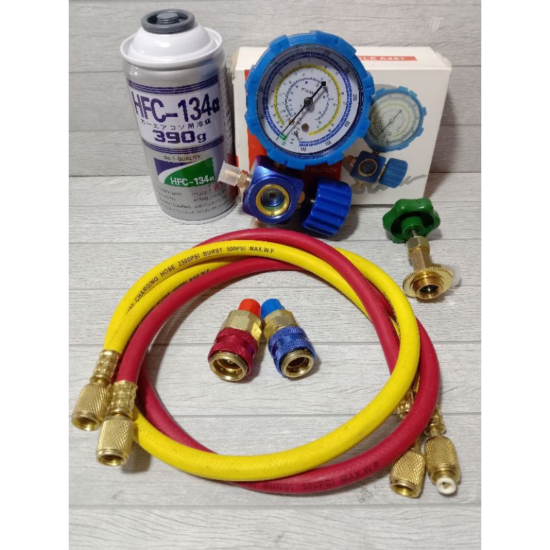 Jual Paketan alat pengisian freon AC mobil quick coupler | Shopee Indonesia