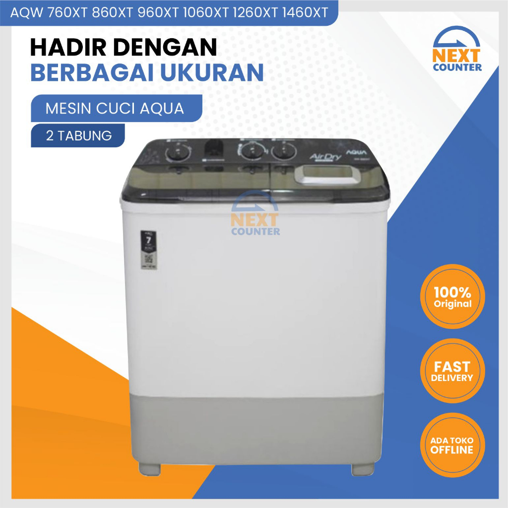 Jual AQUA MESIN CUCI WASHING MACHINE ALAT CUCI PENGERING BAJU 2 TABUNG ...