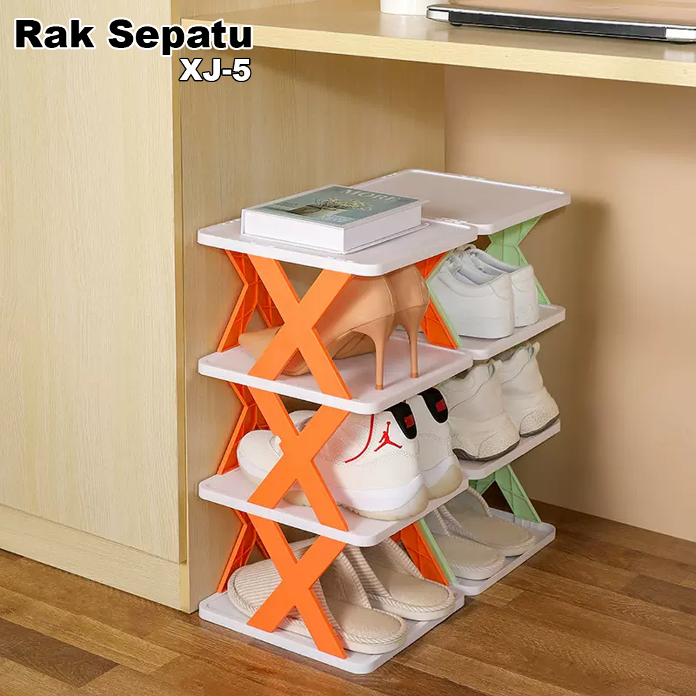 Jual Rak Sepatu 4 Susun Plastik Tempat Sandal Sepatu Rak Serbaguna ...