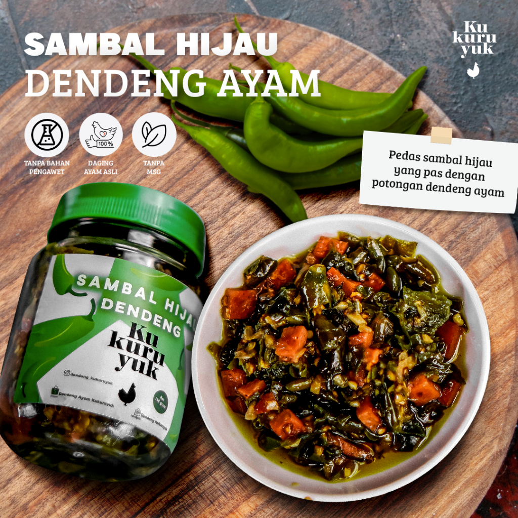 Jual Dendeng Kukuruyuk - Sambal Hijau Dendeng Ayam 150gr | Shopee Indonesia