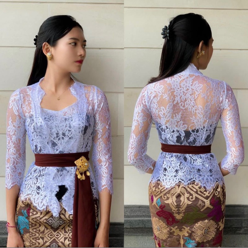 Jual kebaya jadi brokat metalik glossy murah terlaris terbaru kancing ...