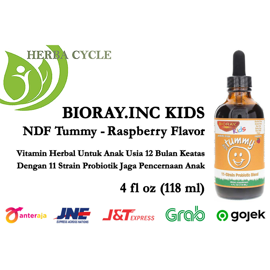 Jual Bioray Inc Kids NDF Tummy 118 ml Raspberry Flavor Vit Probiotik ...