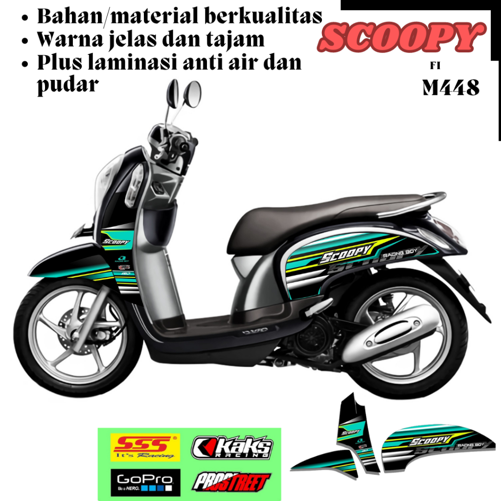 Jual Stiker Decal Sticker Striping Motor Matik HONDA SCOOPY FI KODE ...
