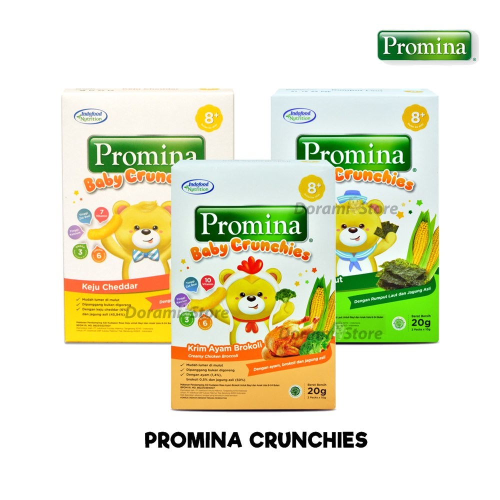 Jual Promina Crunchies 20 gr usia 8+ Snack Bayi / Cemilan Bayi | Shopee ...