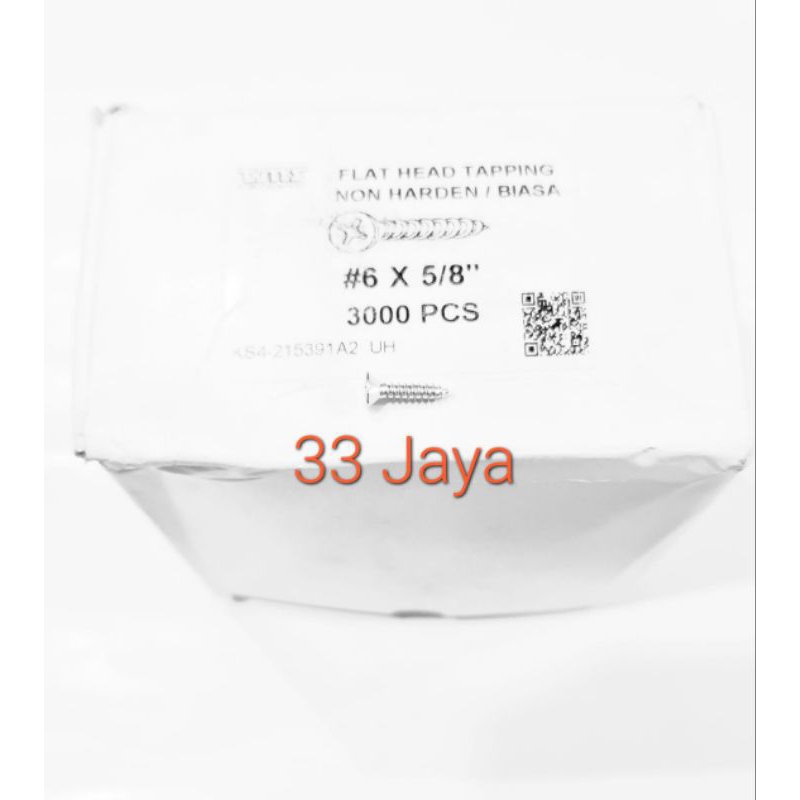Jual Skrup Tapping JF (+) Uk. 6 x ⅝ Isi 3000 Pc Per Kotak | Shopee ...