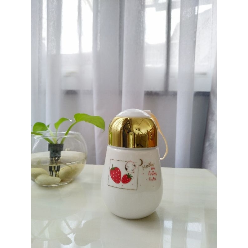 Jual Botol minum keramik lucu/Mug keramik strawberry puppy | Shopee ...