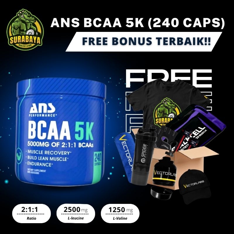 Jual ANS BCAA 5K 240 CAPSULES ANS PERFORMANCE BCAAS 5 K 240 KAPSUL ...