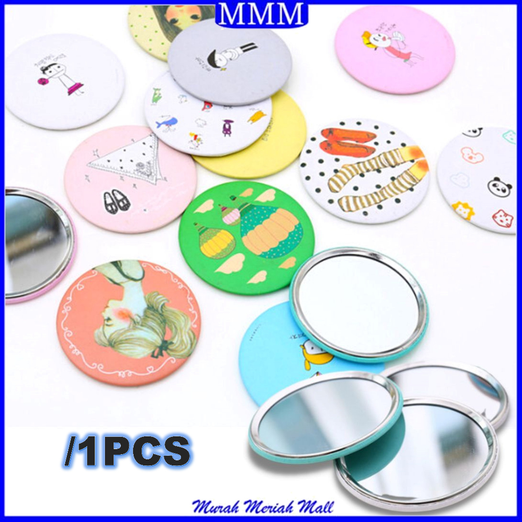 Jual MMM Cermin Bulat Mini Karakter Cute Kaca Cermin Make Up Mini Kaca ...