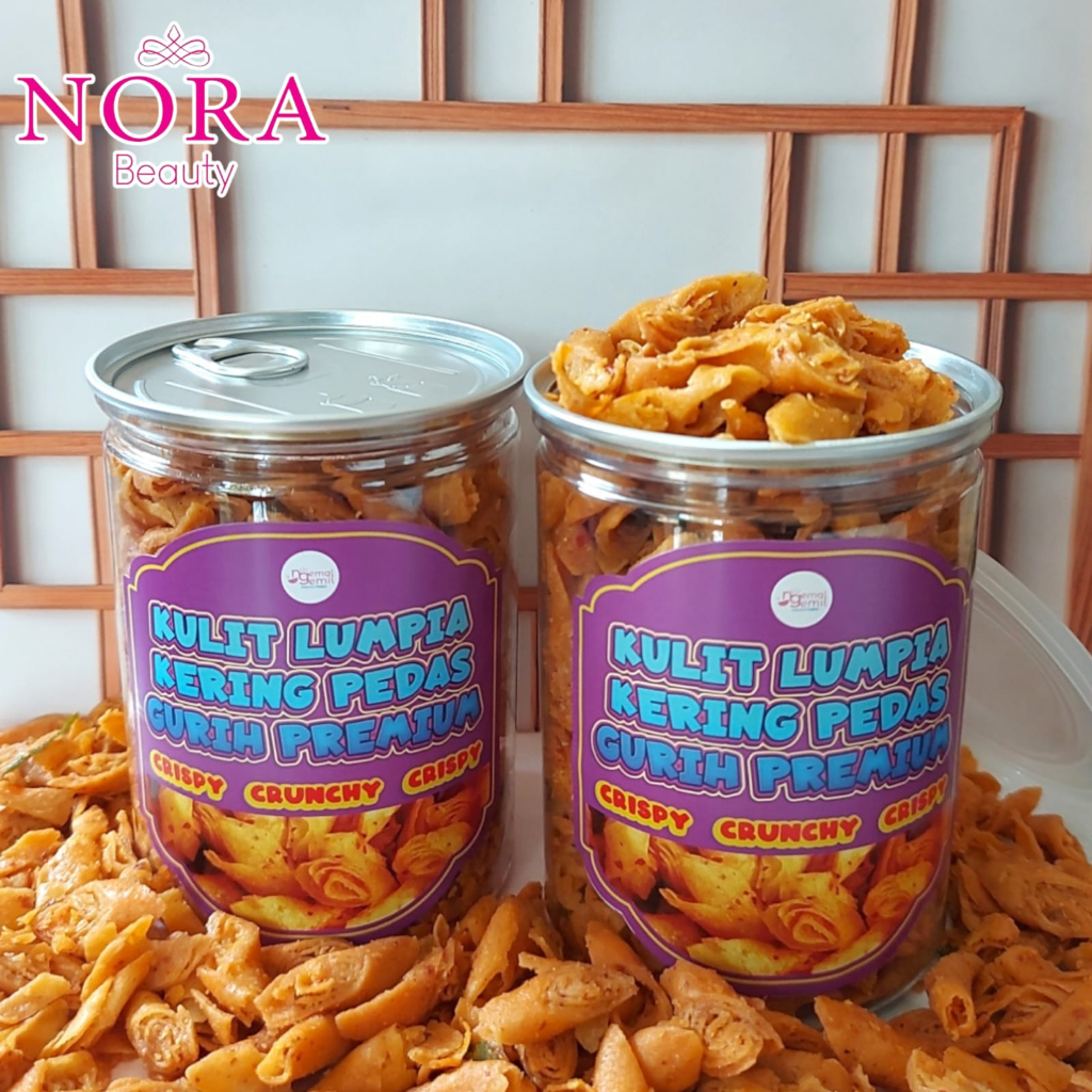 Jual Cemilan Kulit Lumpia Kering Pedas Gurih / Lumring Pangsit Gulung ...