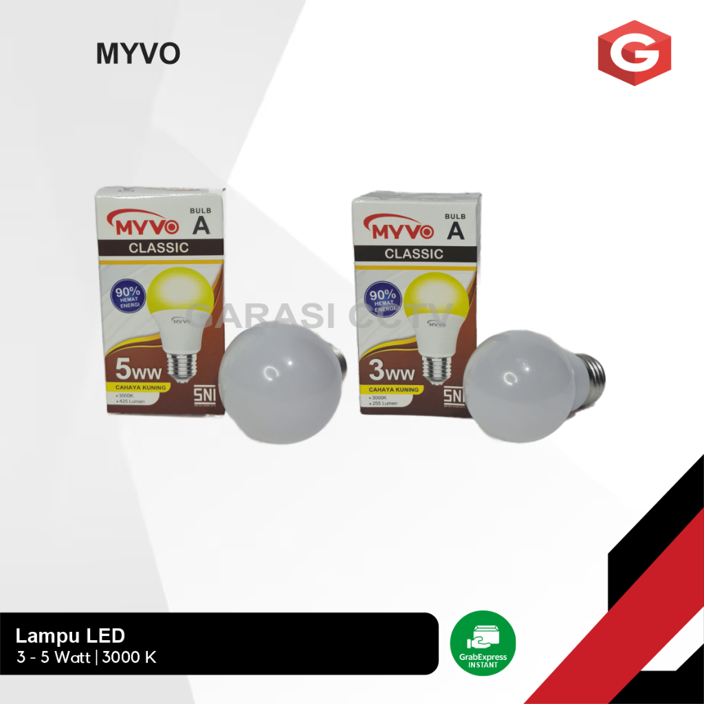 Jual Lampu LED Myvo Murah 3 & 5 Watt 3000K | Shopee Indonesia